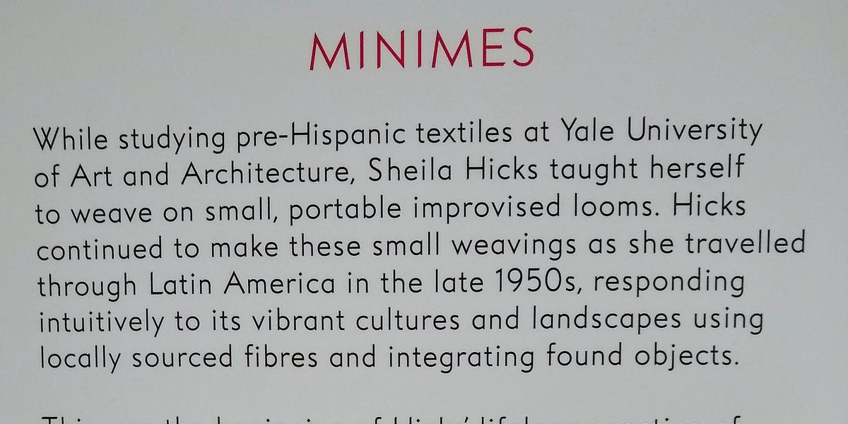 Sheila Hicks & the Minime - furtho’s messages