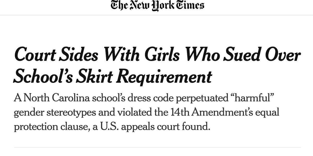Democratic Judges: Dress Code at Private Charter School = UNCONSTITUTIONAL