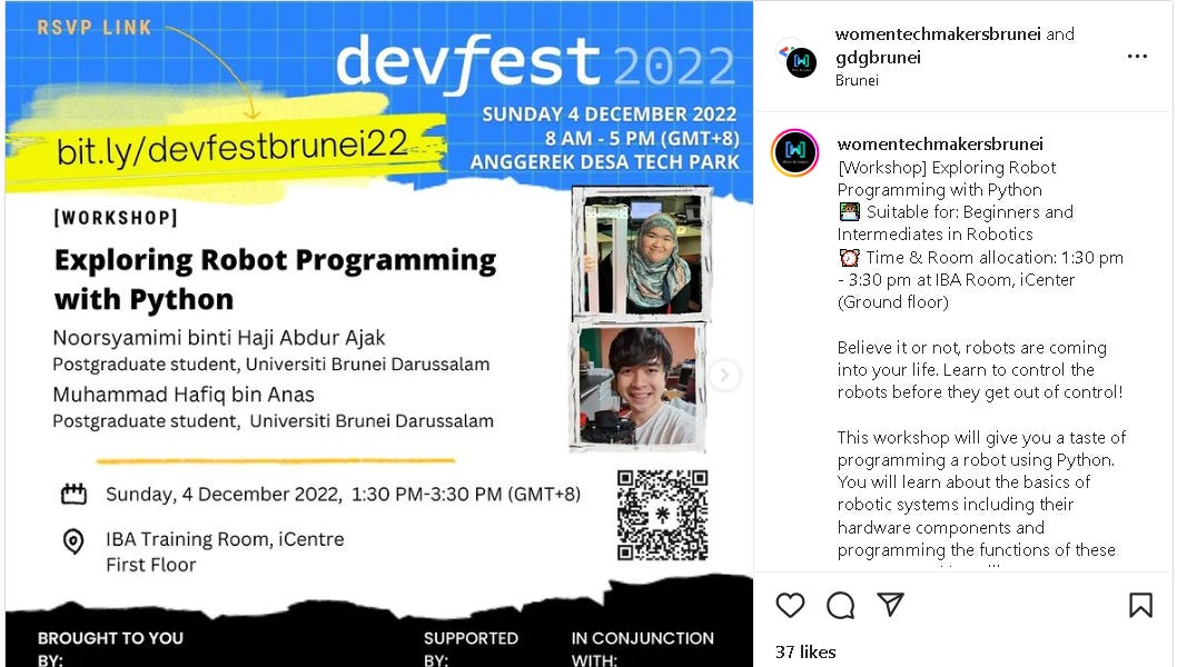 Robot Programming with Python Workshop at Devfest 2022