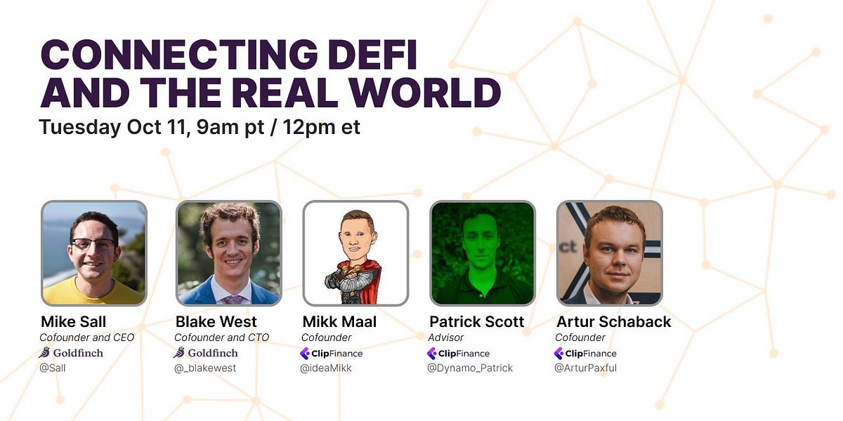 Goldfinch Update #32 - by Goldfinch Foundation - Goldfinch