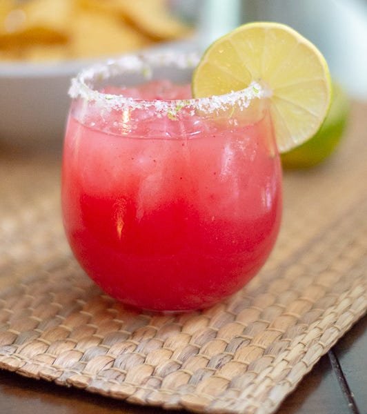 Salted Watermelon Margarita - by Reba Toloday - reba cooks