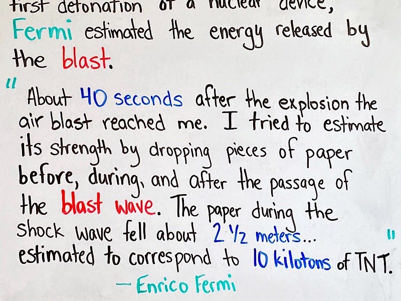 Why Are They Called Fermi Questions? - by Danny Sheridan