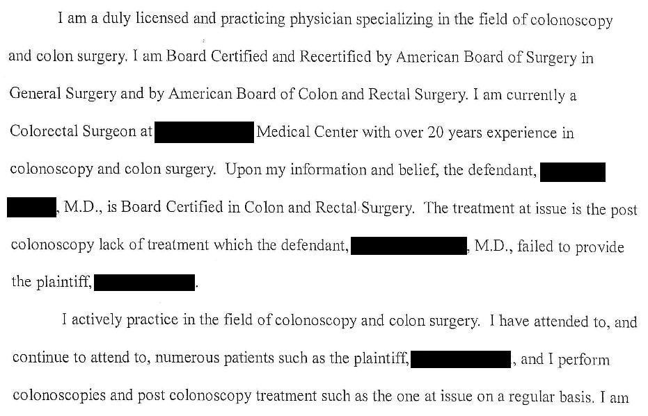 Perforated Colon [Colonoscopy] - by Med Mal Reviewer