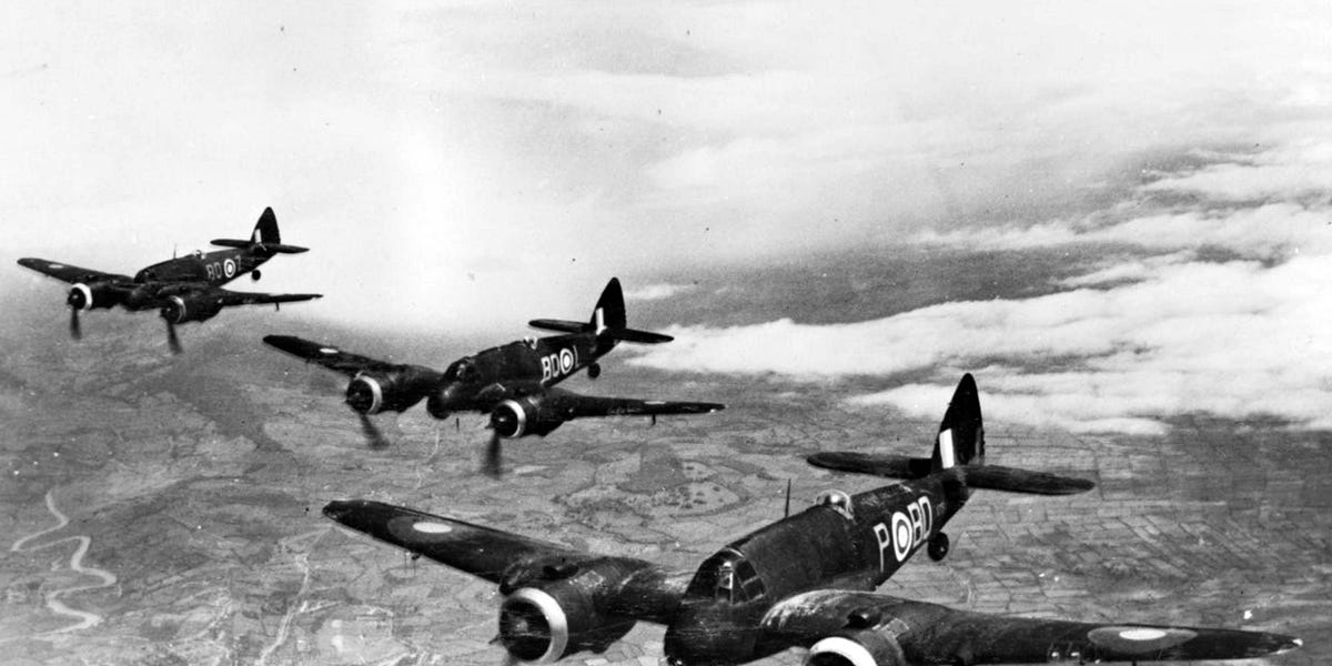 Blind-flying duel over southern England