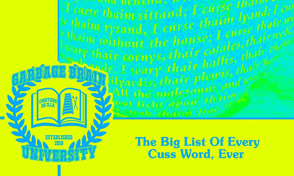 GBU 112: The Big List Of Every Cuss Word, Ever