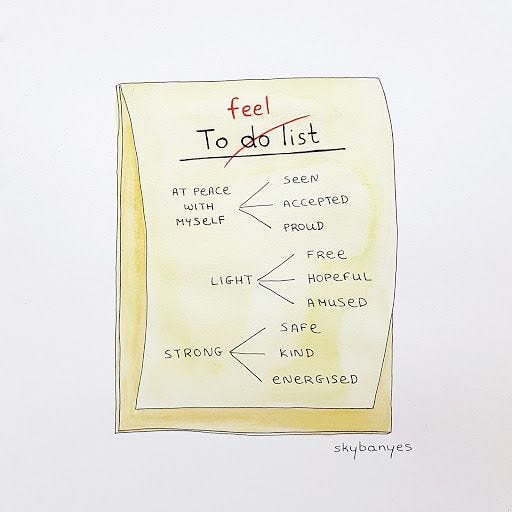 Day 19 of 30: Your To-Feel List