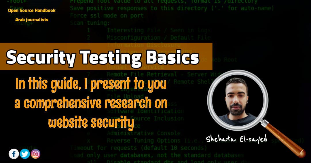 Here are the basics of website security testing