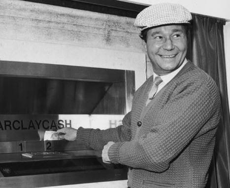 Reg Varney was the first man to use a UK ATM