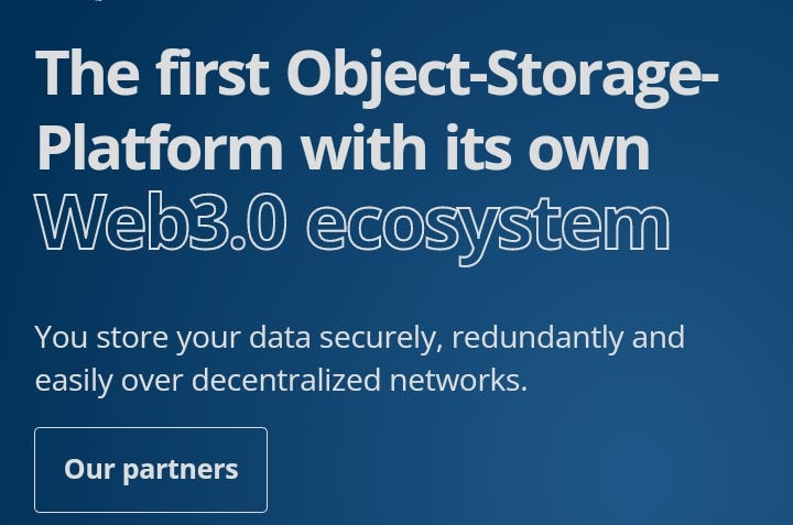 The first Object-Storage-Platform with its own Web3.0 ecosystem