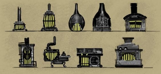 Opened up the witch's oven to see what pies