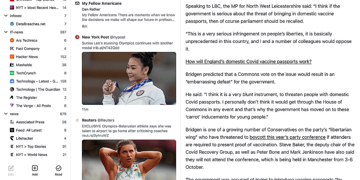 Feedbin Feedreader quick review - by Mathias Hellquist