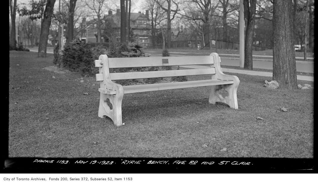 The Story Behind Toronto's Green Park Benches