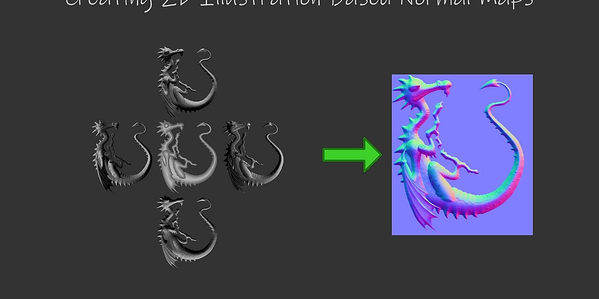 Creating 2D Illustration based normal maps