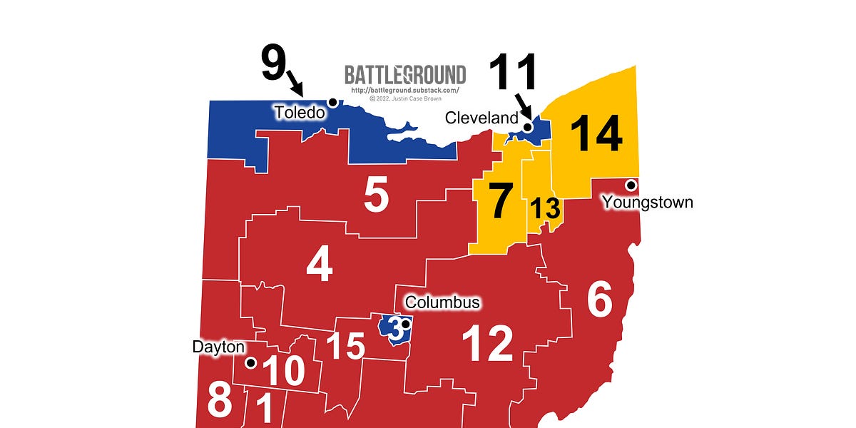 Ohio: The 4-Year Congressional Map - by Justin Brown