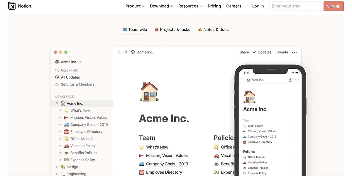 Notion: Website & Onboarding lessons 📝 - Tear Them Down 👷