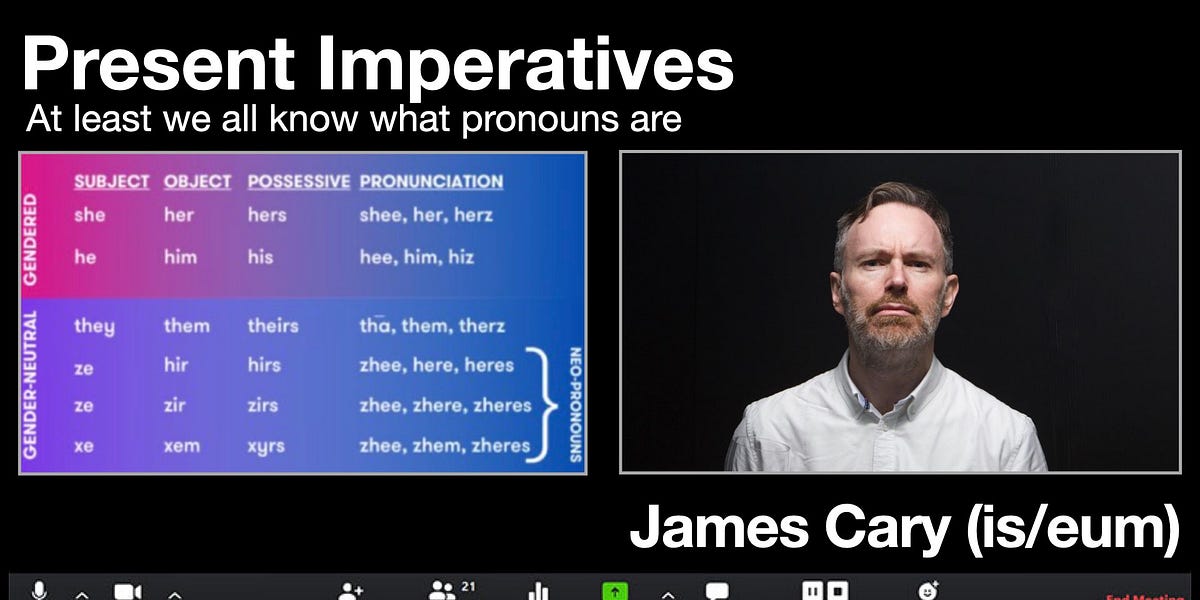 Present Imperatives - by James Cary - Cary's Almanac
