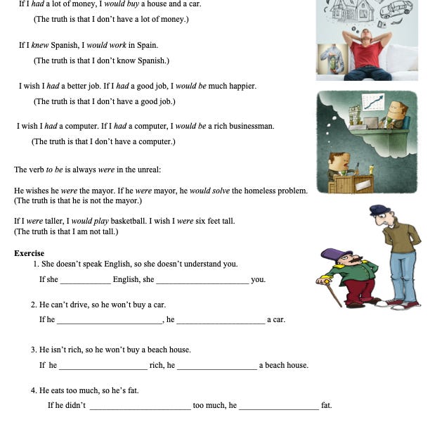 Conditionals, letter writing and food - by Peter Snashall