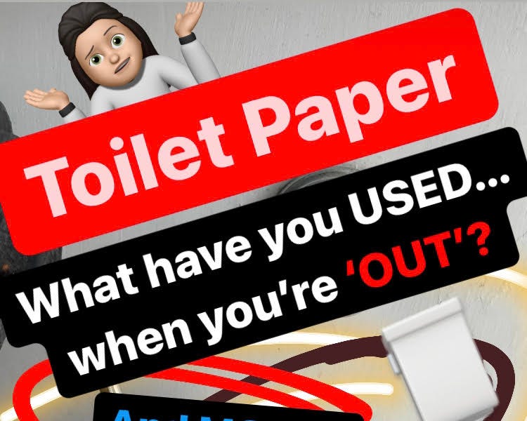 TOILET PAPER - OUT. What do you use? Plus, text from mom, Pork Belly ...