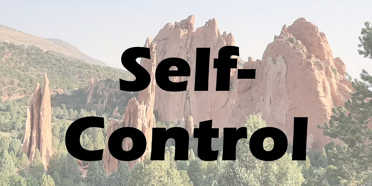 Self-Control Word Study - by Karen Hoffman