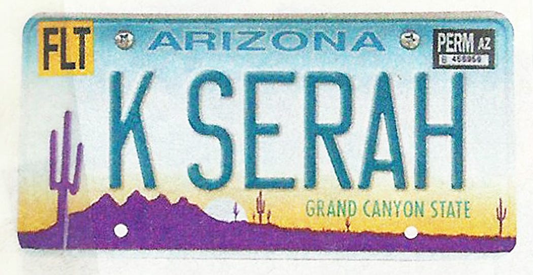 The License Plate Message - by Bette Ryan