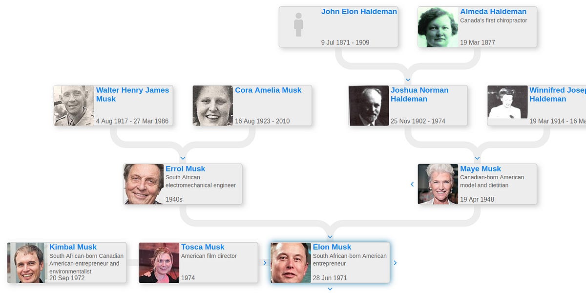 Elon Musk’s Family Tree - DNA from Mars - by Ismael Diaby