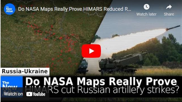 Do NASA Maps Really Prove HIMARS Reduced Russian Artillery Strikes?