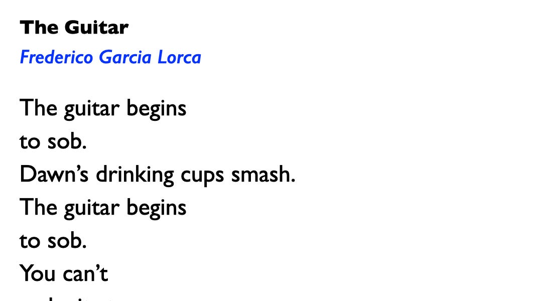 Frederico Garcia Lorca - 4 Poems - by aranya - Poetly