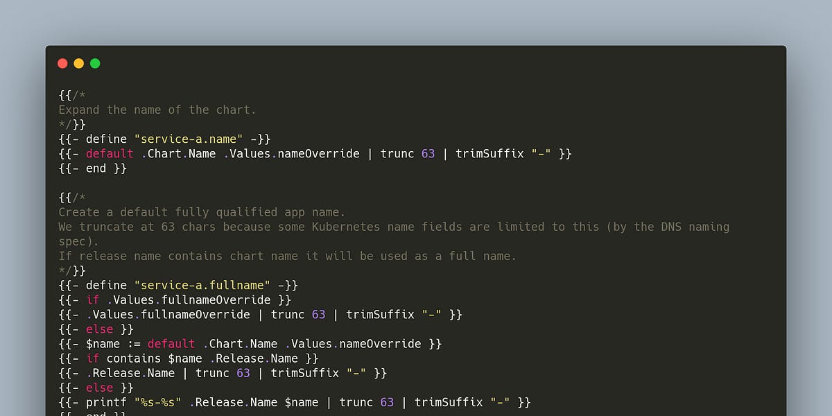 A Helm chart trick for dependency highlighting