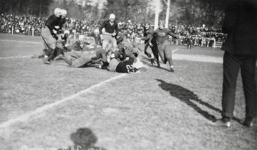 How the Forward Pass Changed the Color of Football Helmets