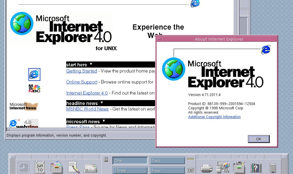 Internet Explorer... for UNIX? Yes. It's real.