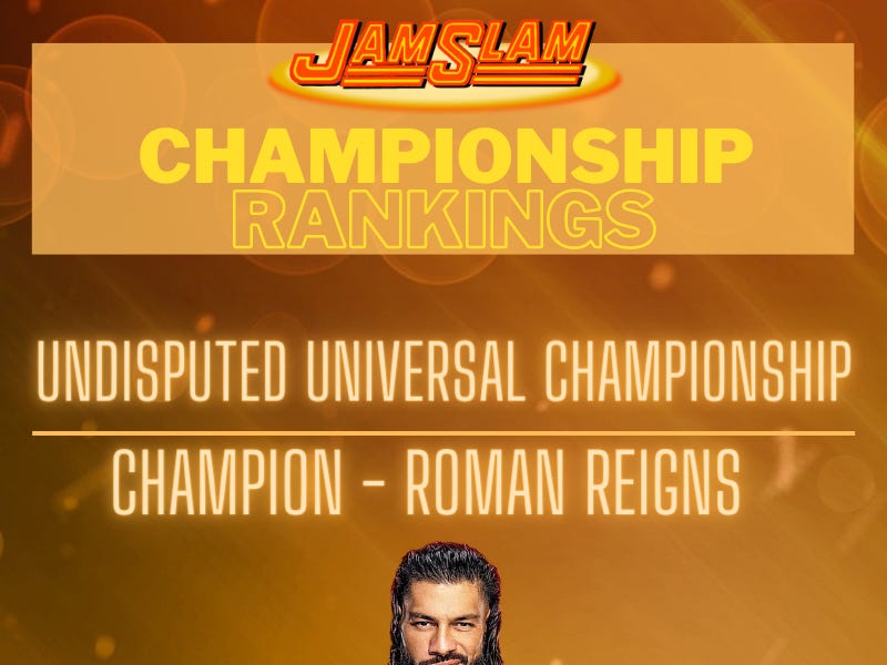 WWE Championship Rankings - by JAM Creates - JAM Slam