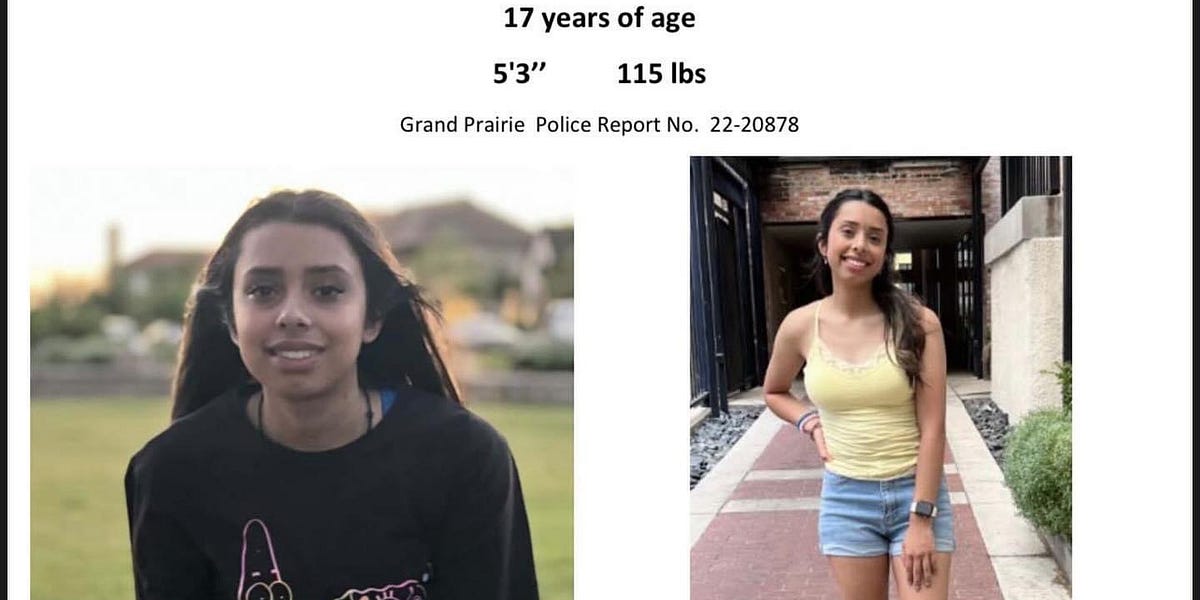 Missing 17 year old female last seen near Grand Prairie High School