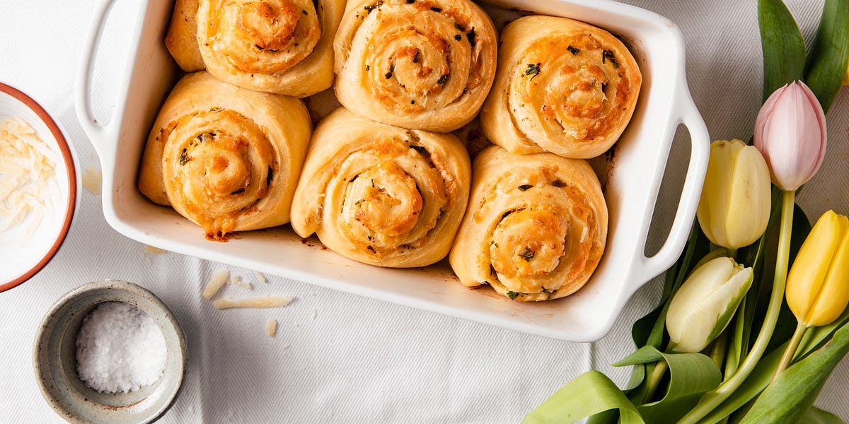 Chive and Cheddar Cheese Buns - by Tessa Huff