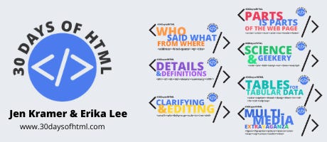 #30DaysofHTML Day 26: and