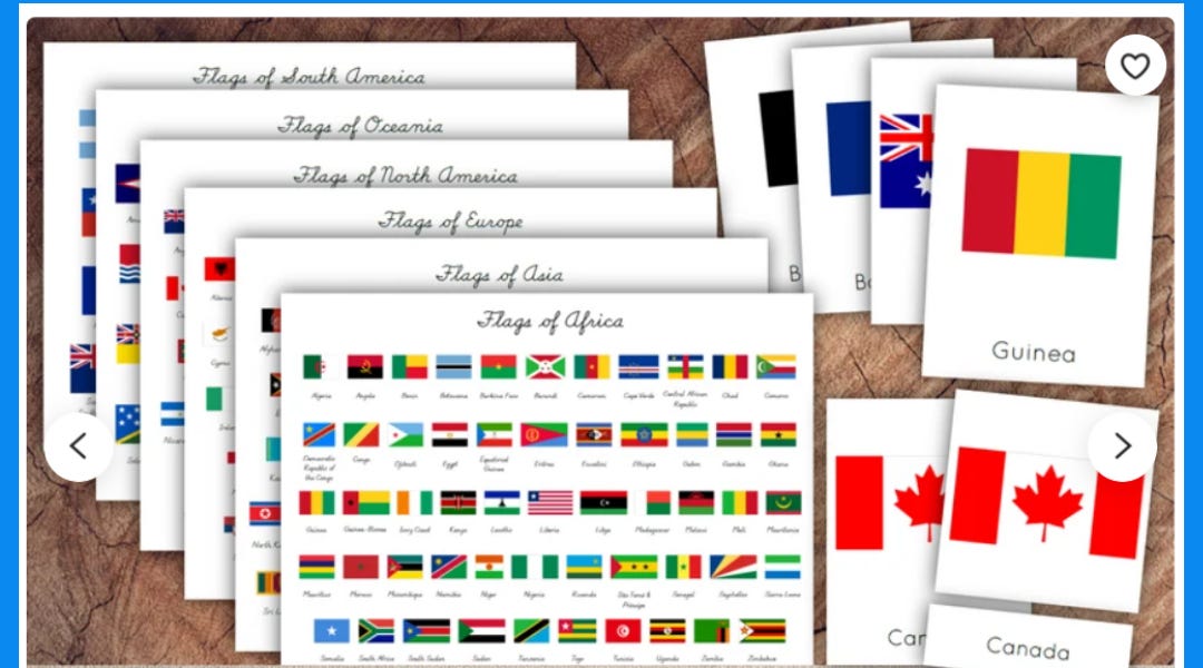 Flags of the world - by Mercy - My Montessori House