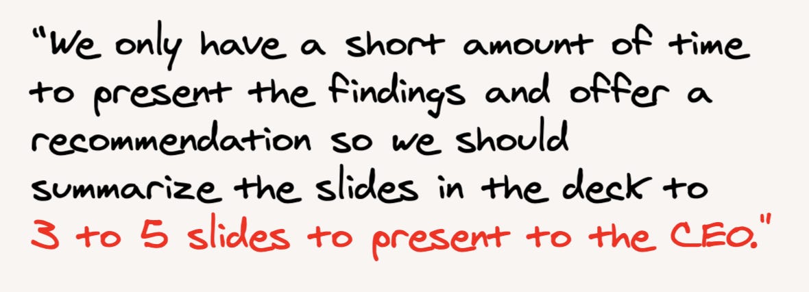 Presenting to the CEO in 5 slides - by Tom Critchlow