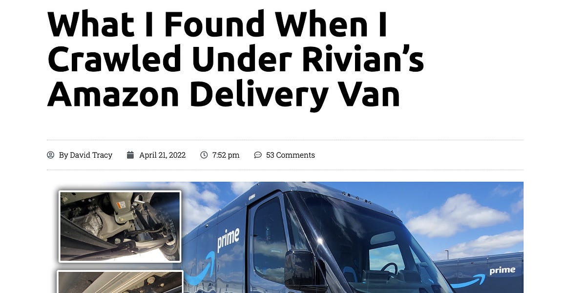The Autopian's David Tracy Saw A Rivian Amazon Delivery Van And Slid ...
