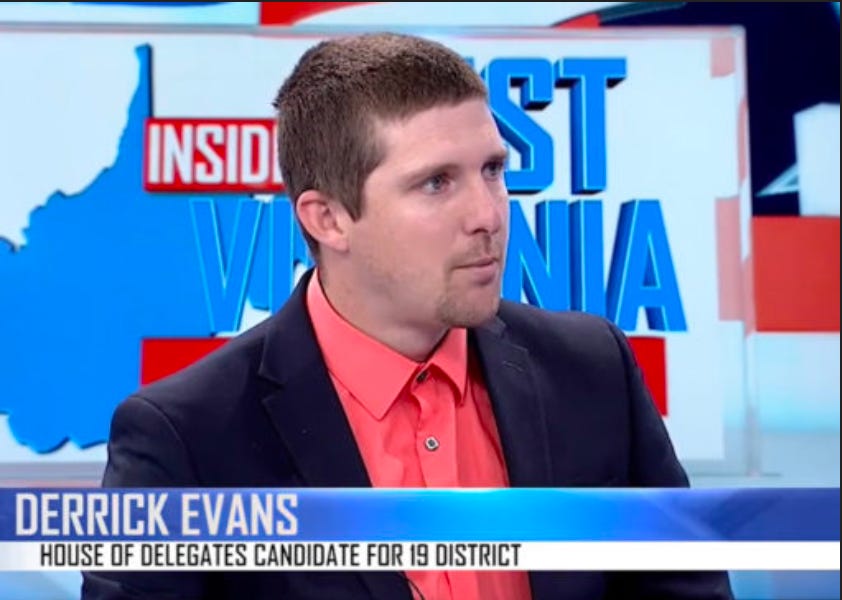BREAKING: WV Delegate Derrick Evans part of insurrection attempt in ...