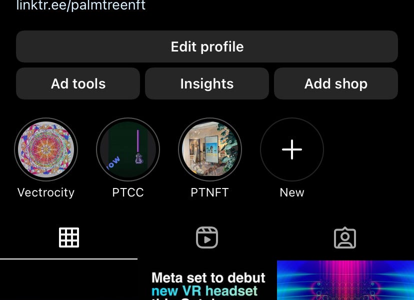 NFTs on Instagram! - by Palm Tree NFT (🌴,🌴)