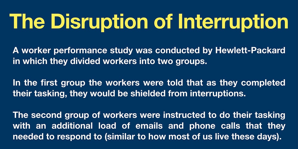 The Disruption of Interruption - by Science Guided By Faith
