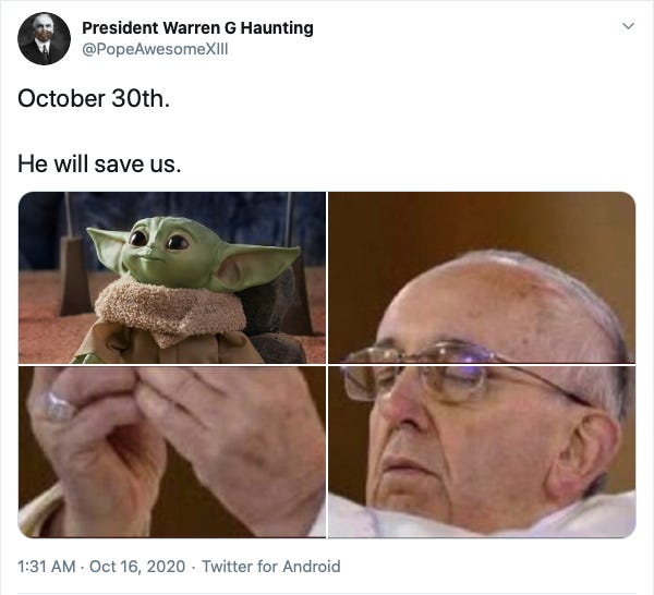 Why Is the Pope Holding Up Baby Yoda?