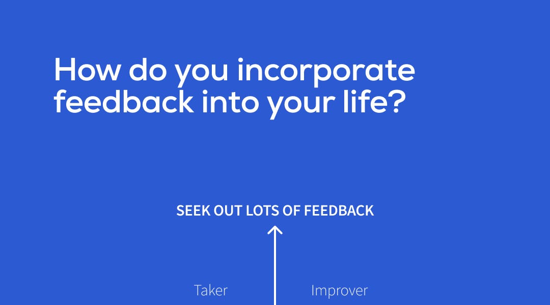 How do you incorporate feedback into your life?