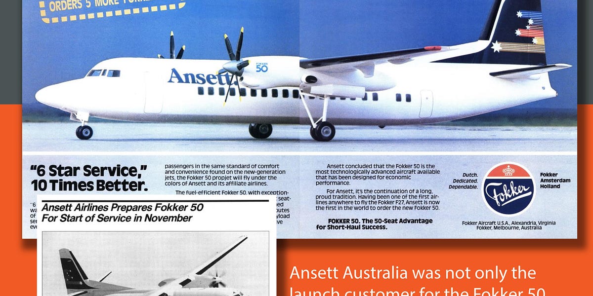 Ansett Australia and the Fokker 50 - by JP Santiago MD