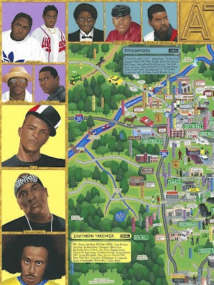 ATL Rap Map - by Doug Greenfield - Map of the Week