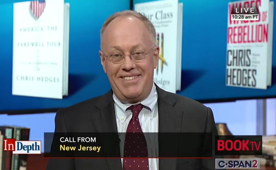 Our Class, The Farewell Tour and more: Chris Hedges on C-SPAN
