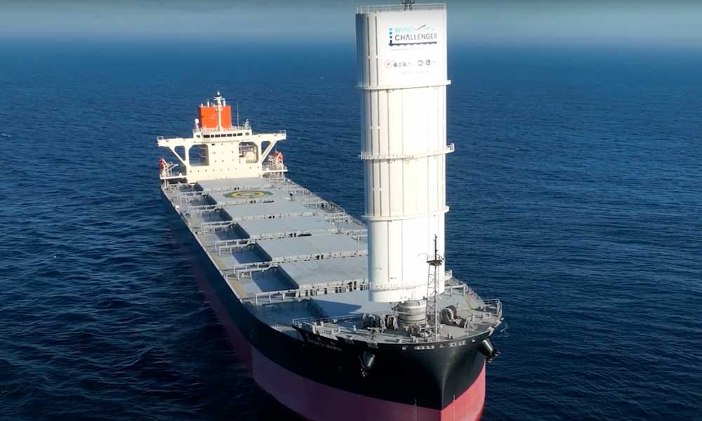 Japanese wind-assisted bulk carrier completes maiden voyage