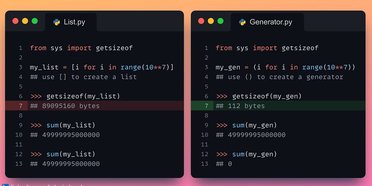 Save Memory with Python Generators - by Avi Chawla