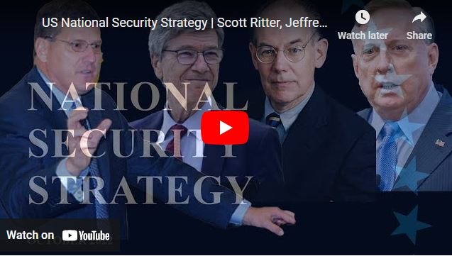 US National Security Strategy | Scott Ritter, Jeffrey Sachs, John ...