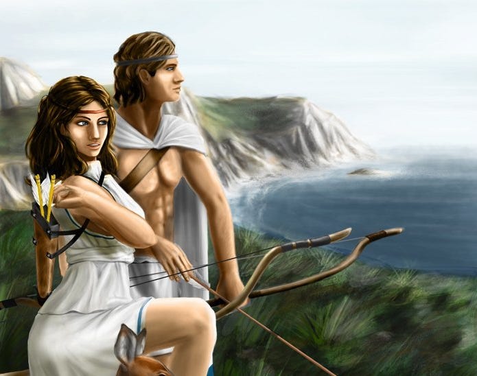 La historia de Artemis y Orión - by David Ágreda