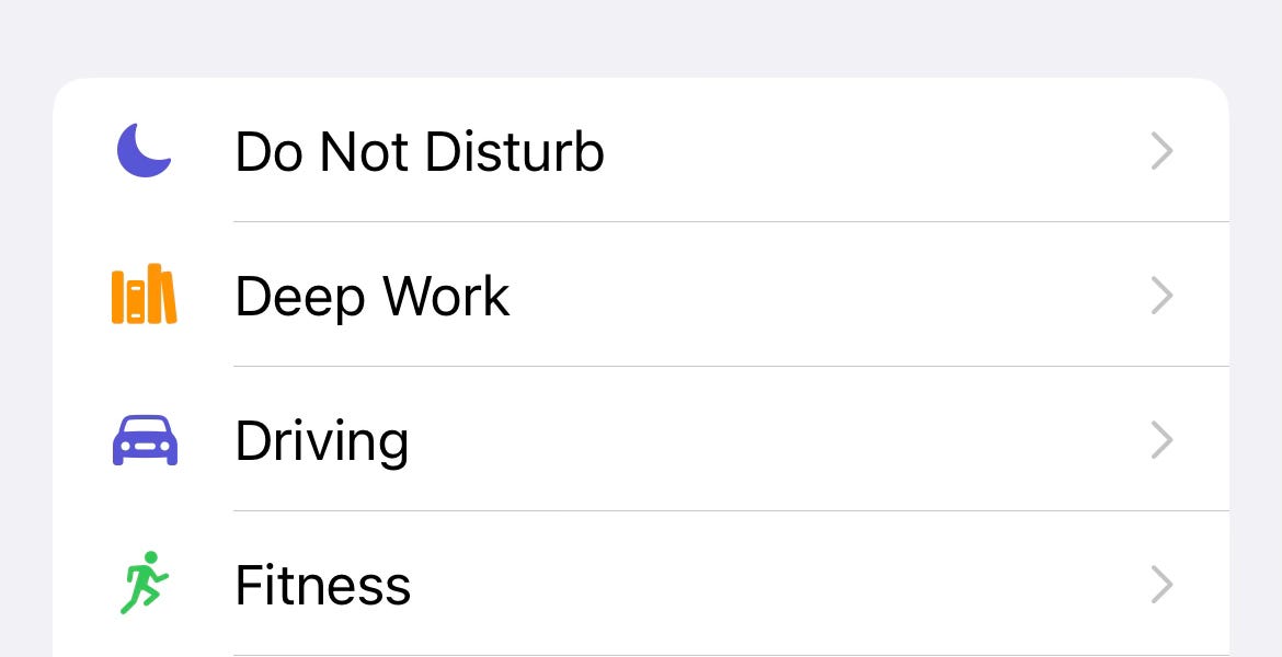 Focus in iOS 15 Betas - by Daniel Kuney - Medium Focus
